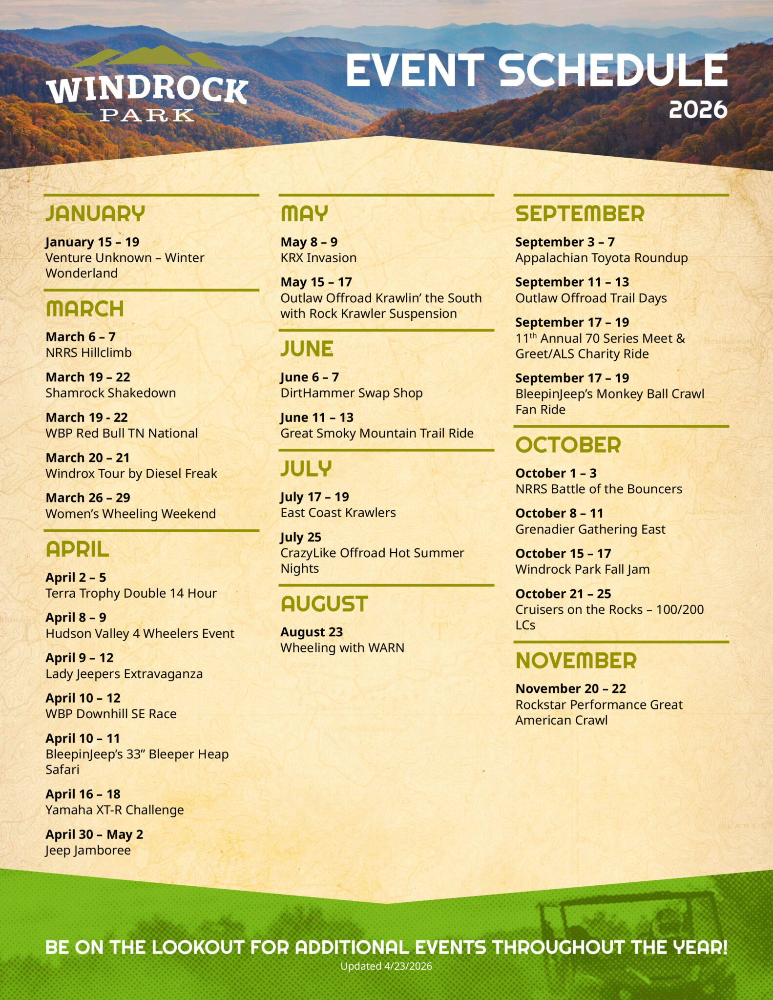Events – Windrock Park